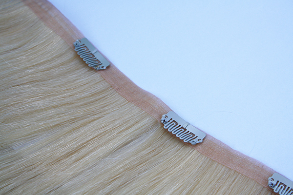 Mono-PU clip in hair extensions